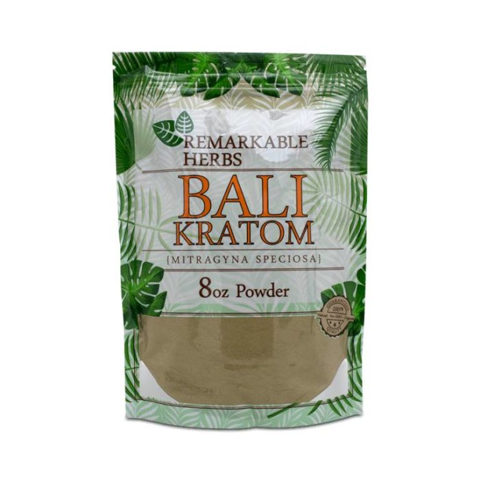 Remarkable Herbs Bali Kratom Powder - 8 Oz.